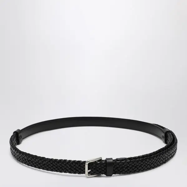 Dolce & Gabbana Woven Leather Belt - Black