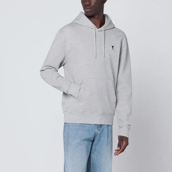 AMI Paris De Coeur Hoodie - Grey