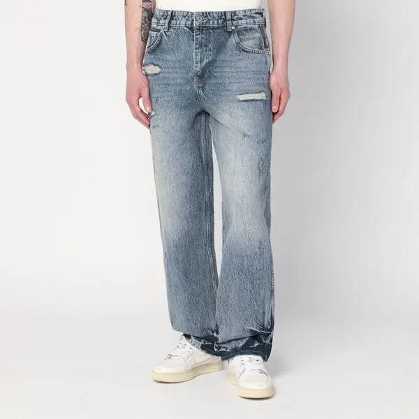 REPRESENT Washed Denim Jeans With Rips