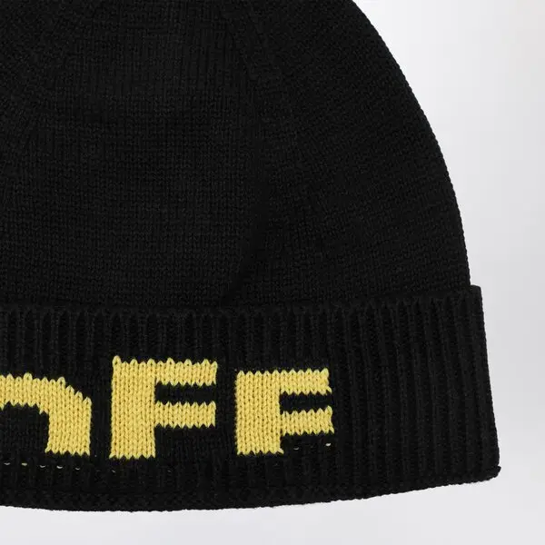Off-White Ribbed Cap With Logo