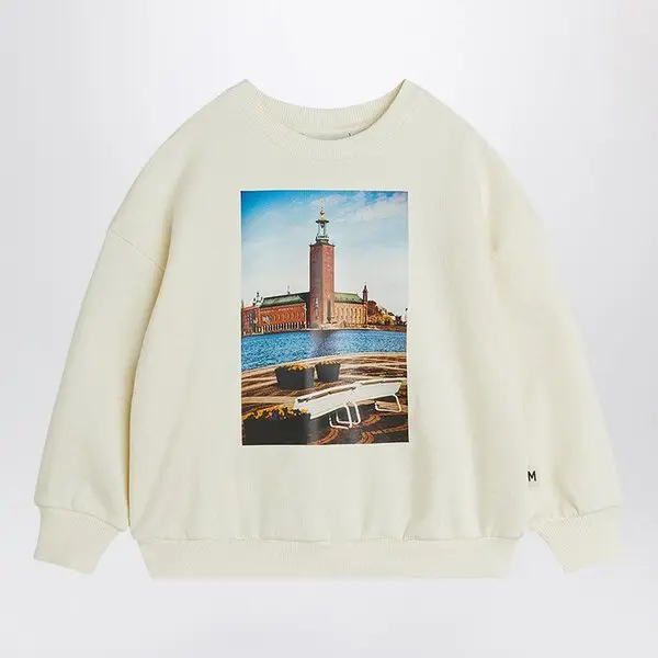 MINI RODINI Crew Neck Sweatshirt With Print - White