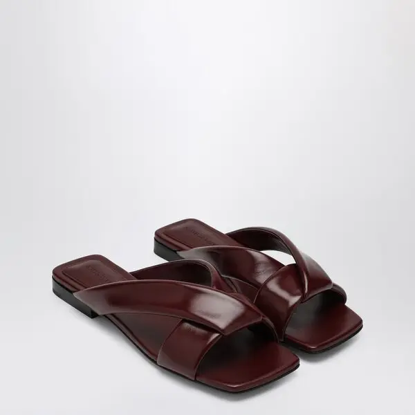 Bottega Veneta Riva Flat Mules - Red