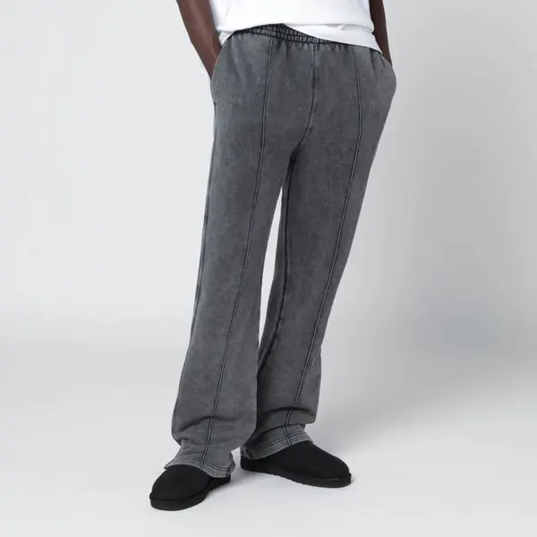 REPRESENT Faded Black Cotton Jogger Pants - Grey