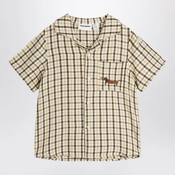 MINI RODINI Shirt With A Checkered Pattern