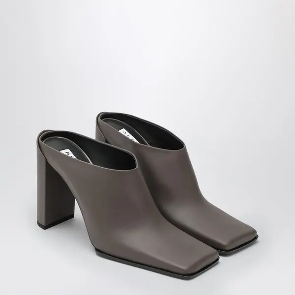 Alaïa Square-toe Mules - Brown