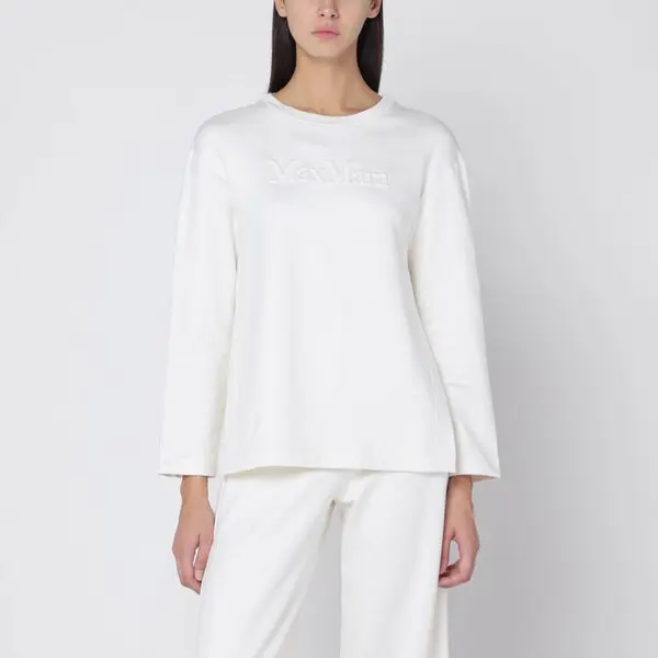Max Mara Silk Blend Sweatshirt - White