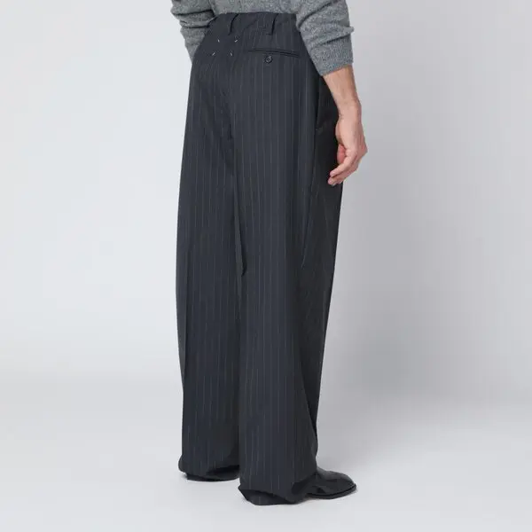 MAISON MARGIELA Pinstripe Wool Wide Trousers