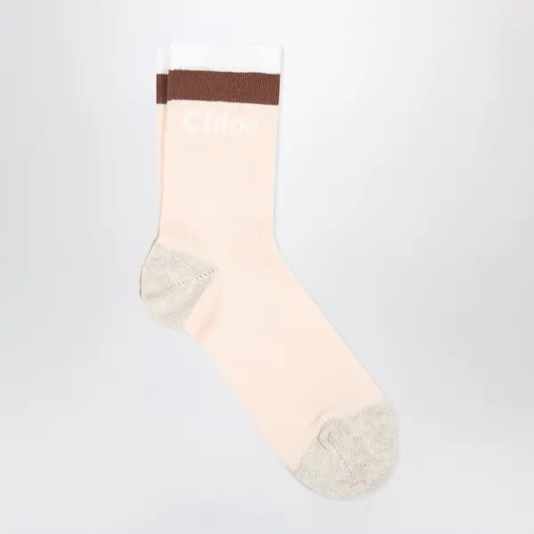 Chloé Socks With Logo - Pink
