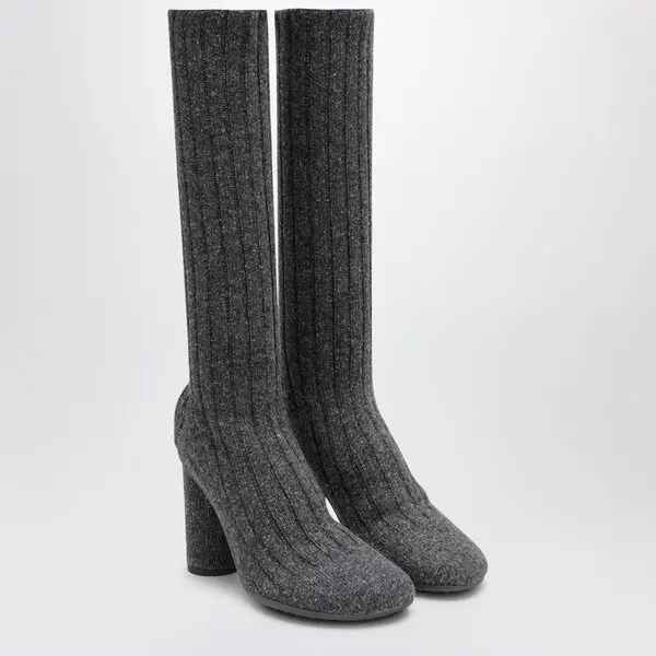 Bottega Veneta Atomic Anthracite Sock Effect Boots - Grey