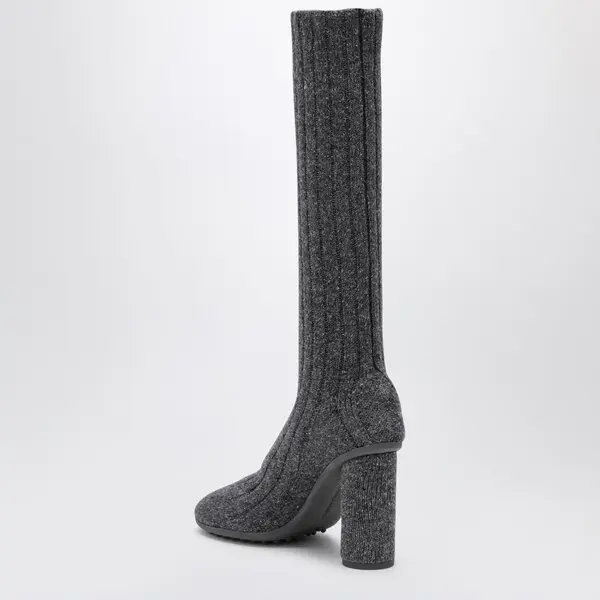 Bottega Veneta Atomic Anthracite Sock Effect Boots - Grey