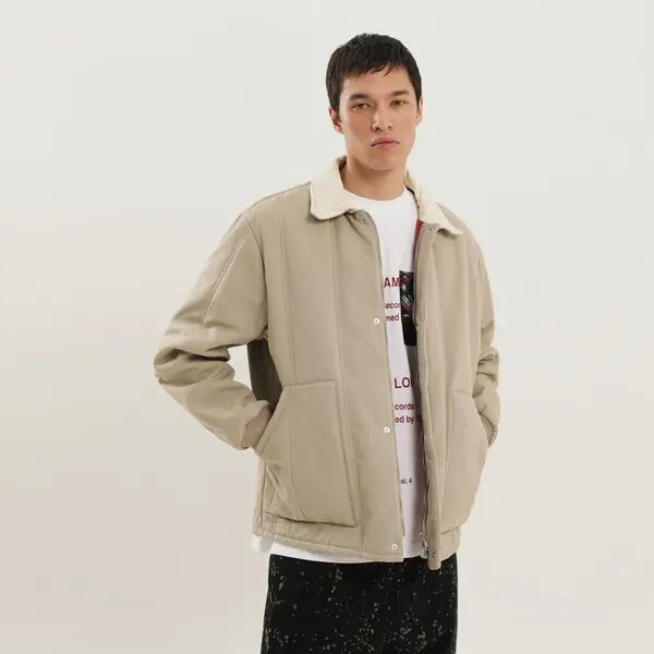 1989 STUDIO Padded Canvas Jacket - Beige