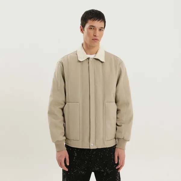 1989 STUDIO Padded Canvas Jacket - Beige