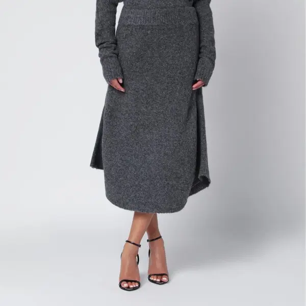ENTIRE STUDIOS Wool-blend Midi Skirt