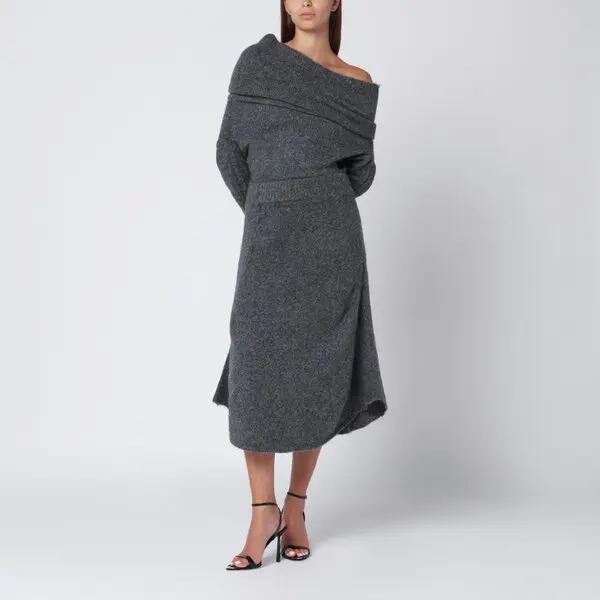 ENTIRE STUDIOS Wool-blend Midi Skirt