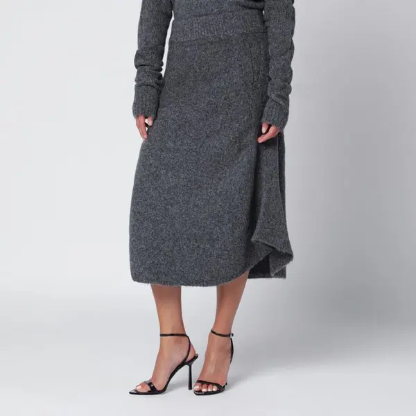 ENTIRE STUDIOS Wool-blend Midi Skirt