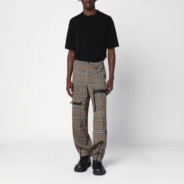 Burberry Check Pattern Cargo Pants
