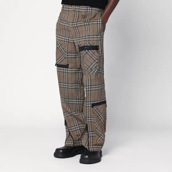 Burberry Check Pattern Cargo Pants