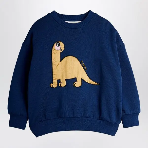 MINI RODINI Dino Application Sweatshirt - Blue