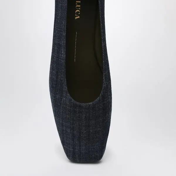 MARIA LUCA Augusta Denim Ballerina - Blue