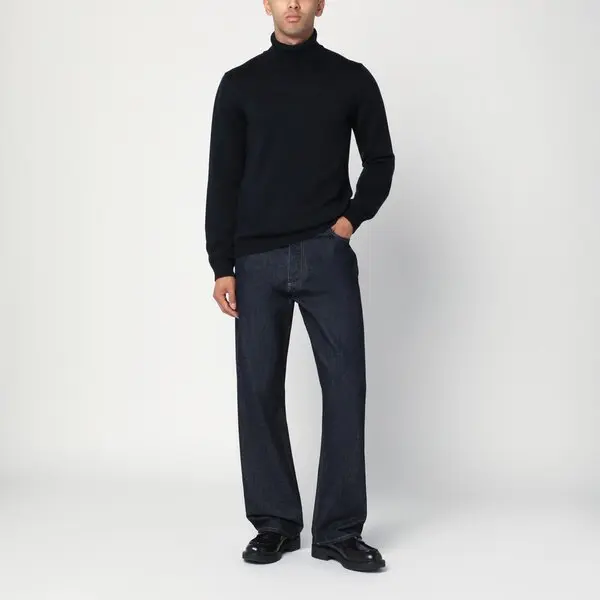 ROBERTO COLLINA Wool Turtleneck Sweater - Blue