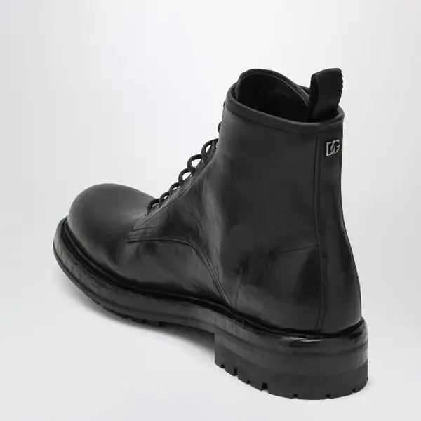 Dolce & Gabbana Lace-up Leather Ankle Boots
