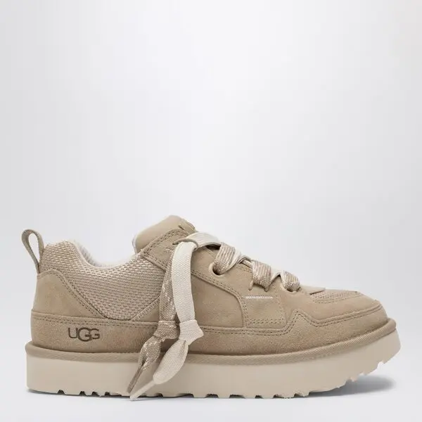 UGG Lowmel Mustard Suede And Canvas Sneakers - Brown