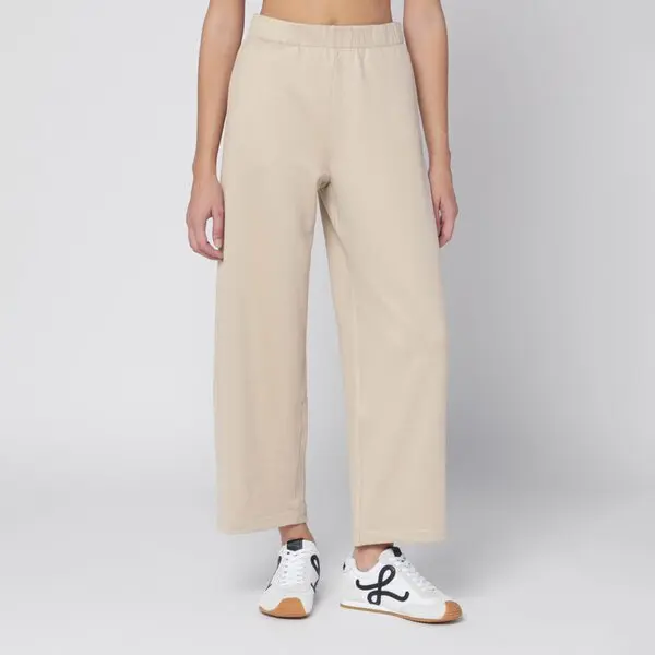 Max Mara Silk Blend Cropped Trousers - Beige