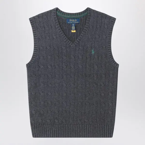 Polo Ralph Lauren Cable-knit Cotton Vest - Black