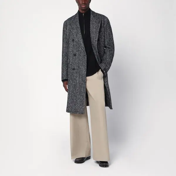 Tagliatore Houndstooth Double-breasted Coat