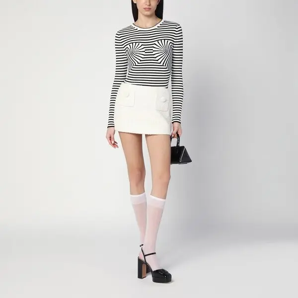 Marc Jacobs Textured Tweed Mini Skirt - Grey