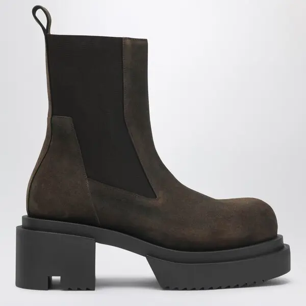 Rick Owens Bogun Beatle Boots In Suede
