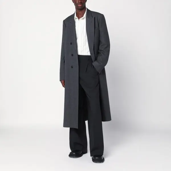 Dries Van Noten Double-breasted Virgin Wool Coat