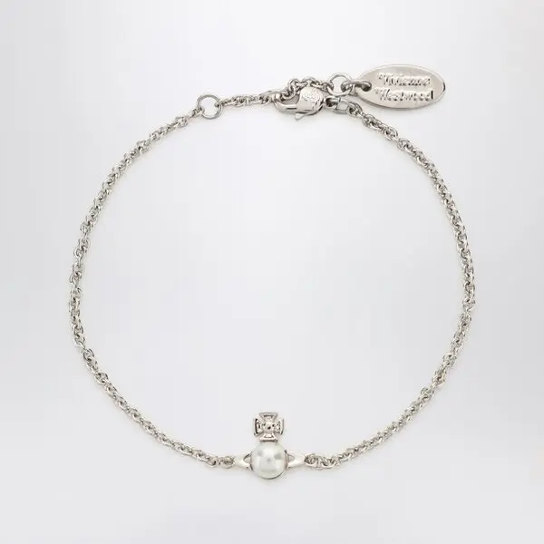 VIVIENNE WESTWOOD Balbina Orb Logo Pearl Bracelet - Metal