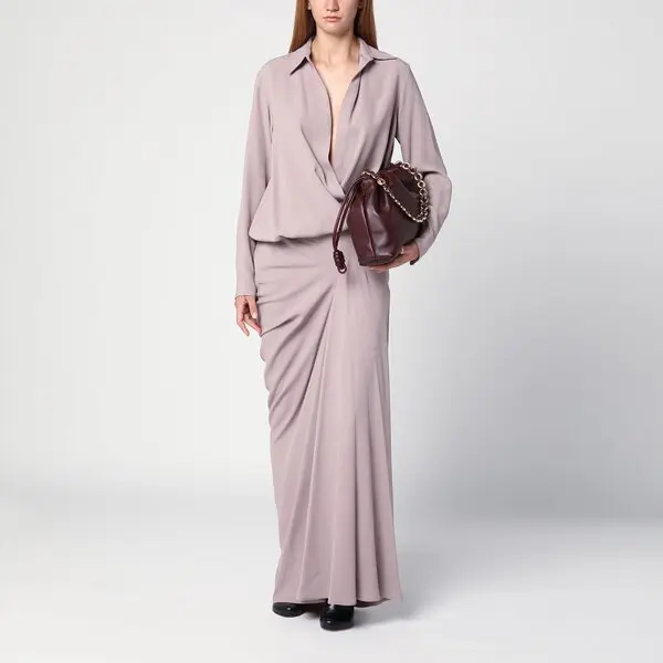 Dries Van Noten Long Draped Skirt - Pink
