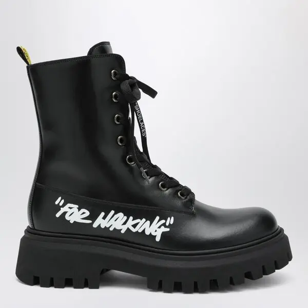 Off-White For Walking" Combat Boots