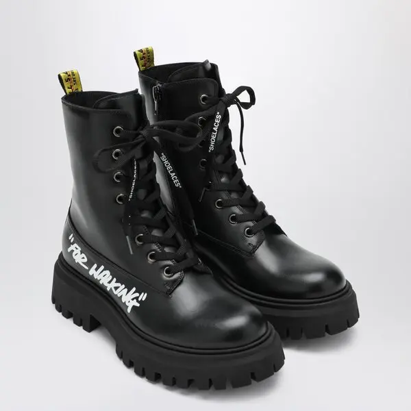 Off-White For Walking" Combat Boots