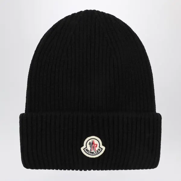 Moncler Wool And Cashmere Beanie - Black