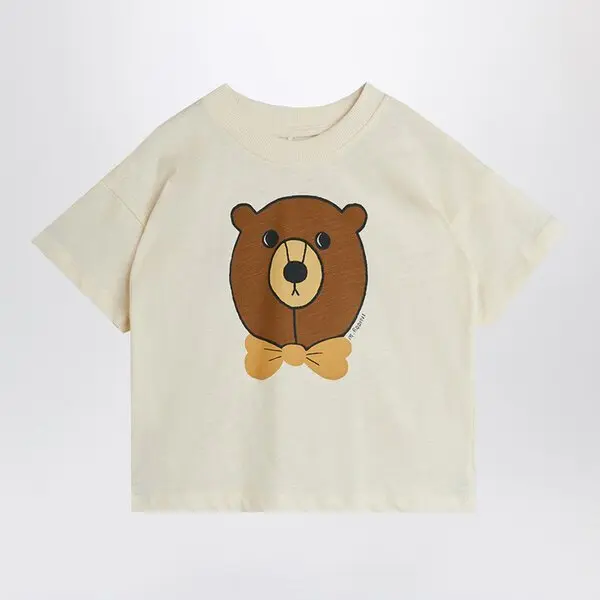 MINI RODINI Bear Graphic T-shirt - White