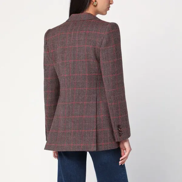 Chloé Single-breasted Checked Wool Jacket