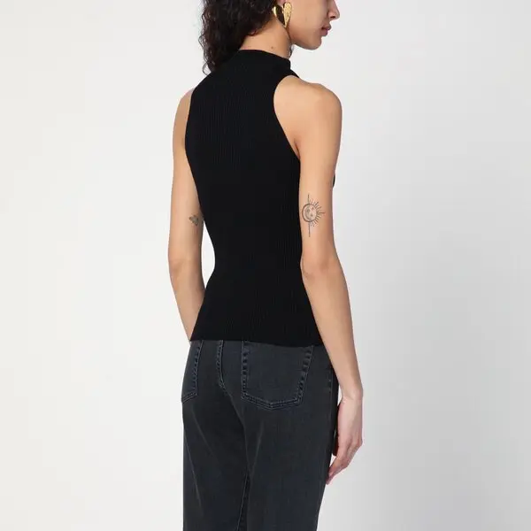 ROBERTO COLLINA Ribbed Tank Top - Black