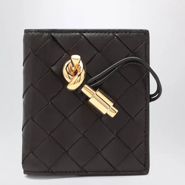 Bottega Veneta Andiamo Cardholder With Flap In Fondant Colour - Brown