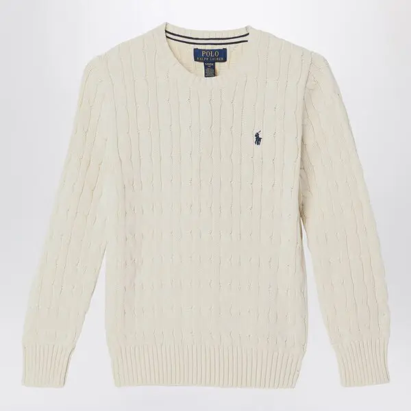 Polo Ralph Lauren Cable-knit Crewneck Sweater - White