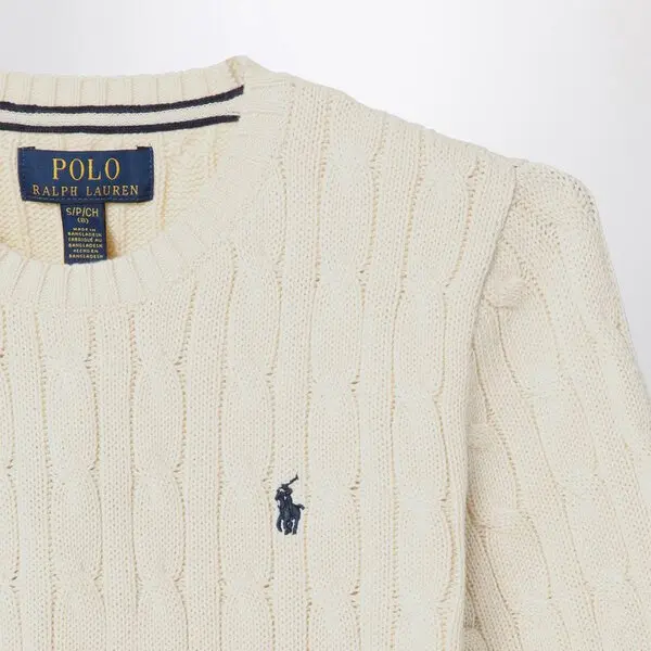 Polo Ralph Lauren Cable-knit Crewneck Sweater - White