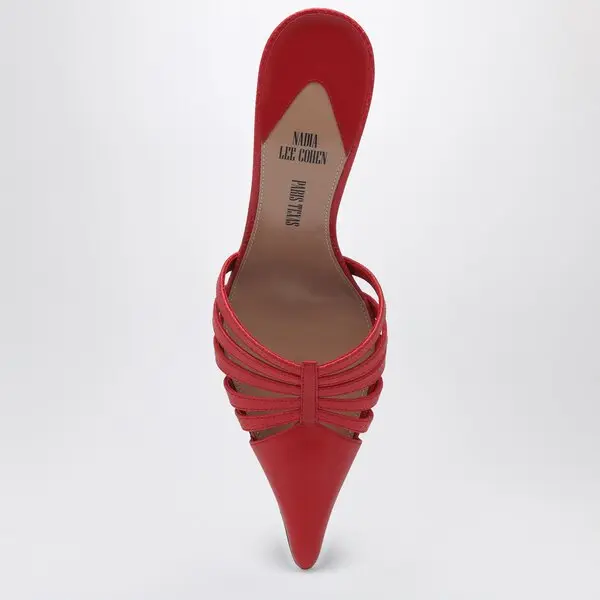 Paris Texas Leather Nadia Mules - Red