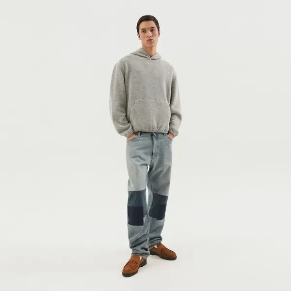 1989 STUDIO Malin Patchwork Denim Pants - Light Blue