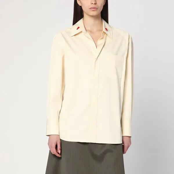 Bottega Veneta Cotton And Silk Shirt - Beige