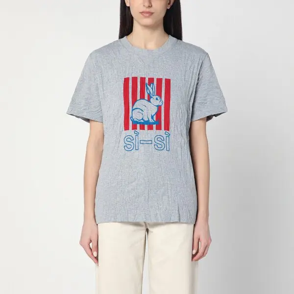 Bottega Veneta Crushed Cotton Jersey T-shirt - Grey