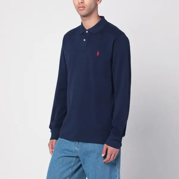 Polo Ralph Lauren Cotton Polo Custom Slim-fit - Blue