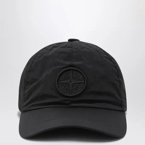 Stone Island Baseball Cap With Logo - Black