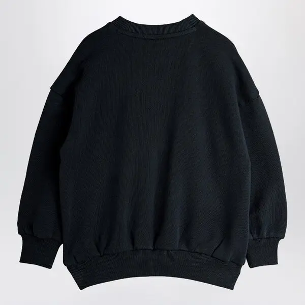 MINI RODINI Crew Neck Sweatshirt With Plush Mammoth Patch